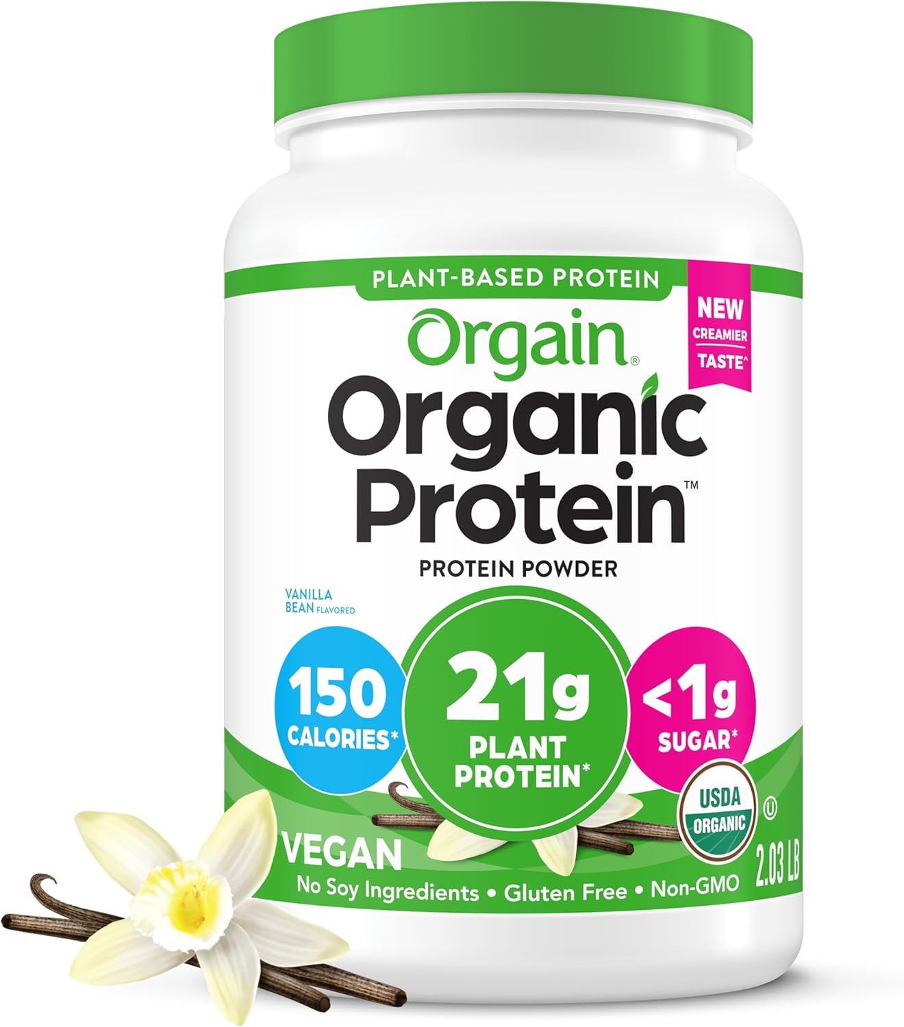 Review of Orgain Organic Plant-Based Protein Powder - Simply Vegan Made
